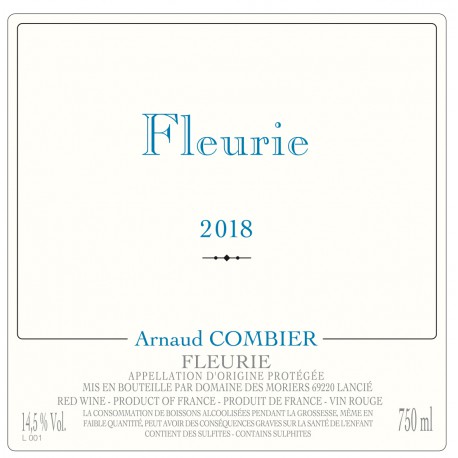 Arnaud Combier - Fleurie 2018 - Vin nature - Les Caves Du Roy - Paris